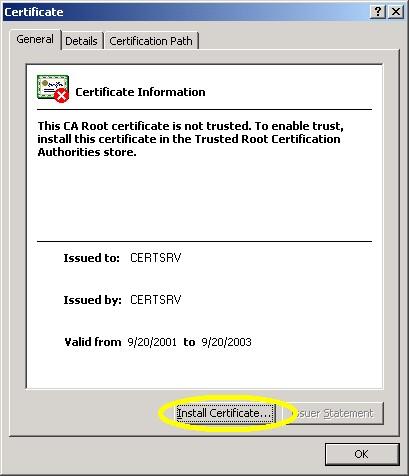 Geeky Bob | IIS 5: Setting up SSL - Appendix B: Obtaining a Root Certificate
