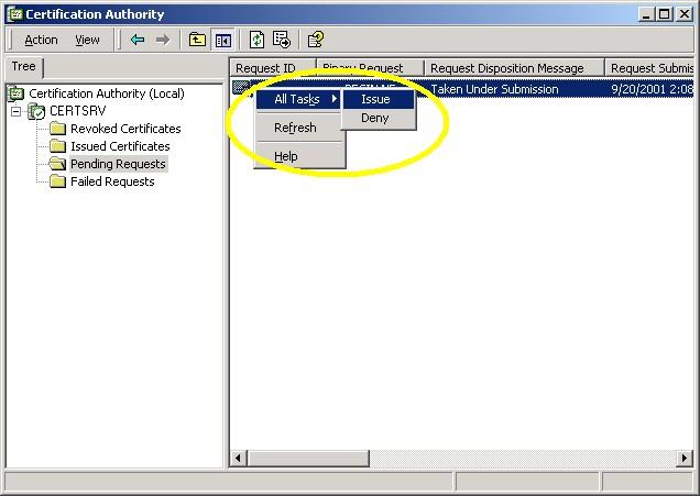 Geeky Bob Iis 5 Setting Up Ssl Appendix C Processing A Certificate Request