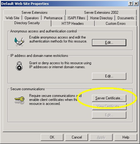 Geeky Bob | IIS 5: Setting up SSL - Part 1: Making a Request